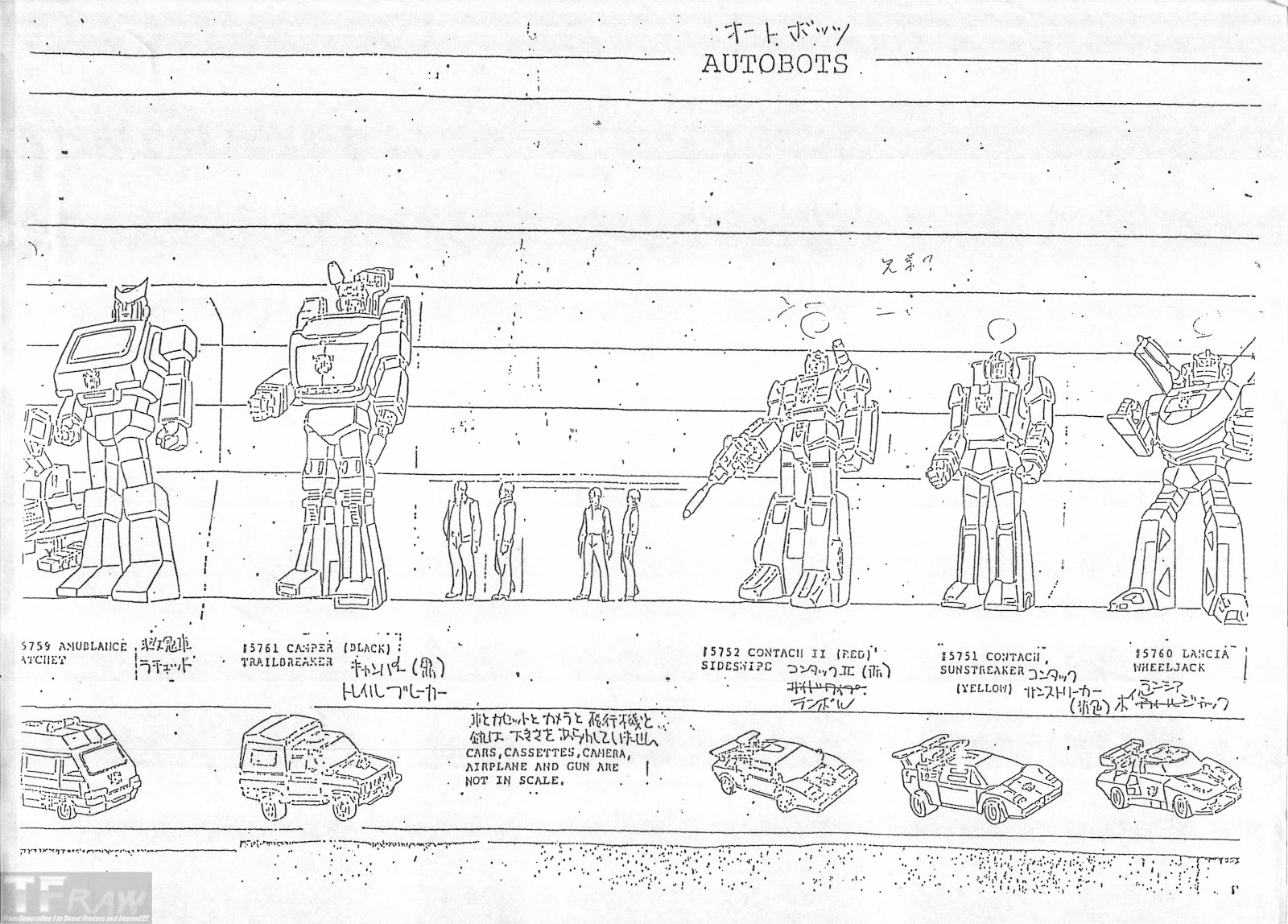 Transformers G1 Model Sheets