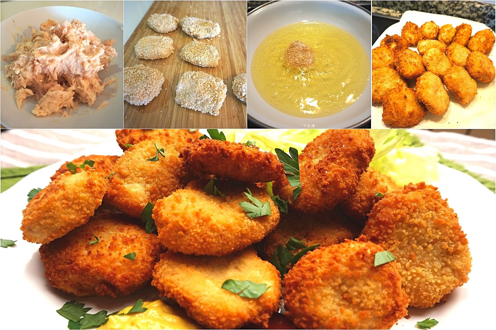 Nuggets de pollo, receta fácil y rápida.