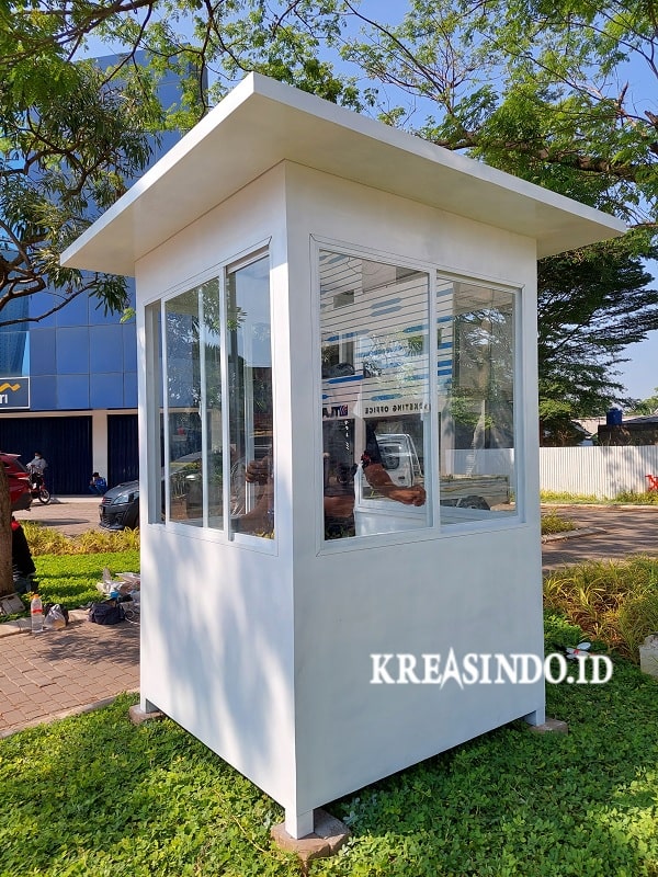 Pos Satpam Besi Minimalis pesanan PT Bina Nusantara Raya di Bekasi ...