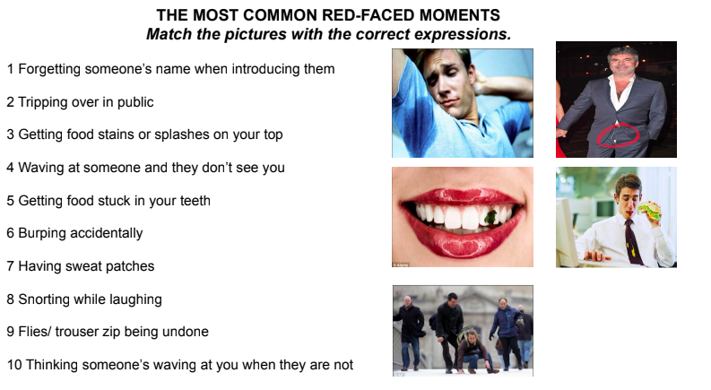Spice Up Your English Class: When was the last time you went red-faced ...