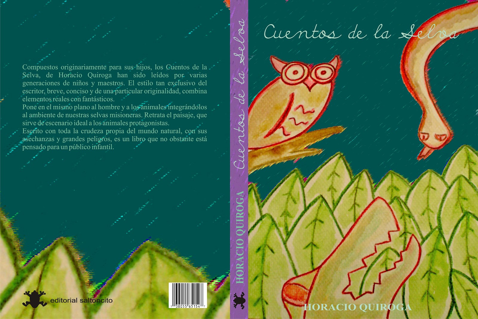 soLdiseño: Tapa y contratapa ¨Cuentos de la Selva¨ de Horacio Quiroga