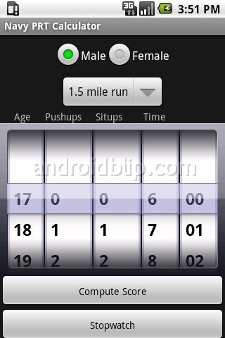 Bike: navy prt bike calculator