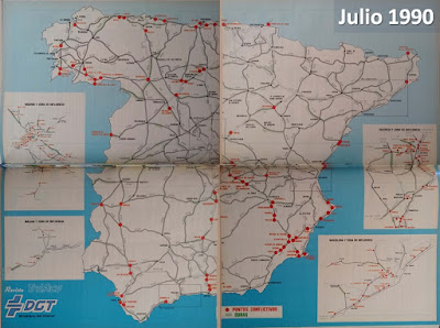 Carreteras en el tiempo: Las carreteras españolas en el verano de 1990