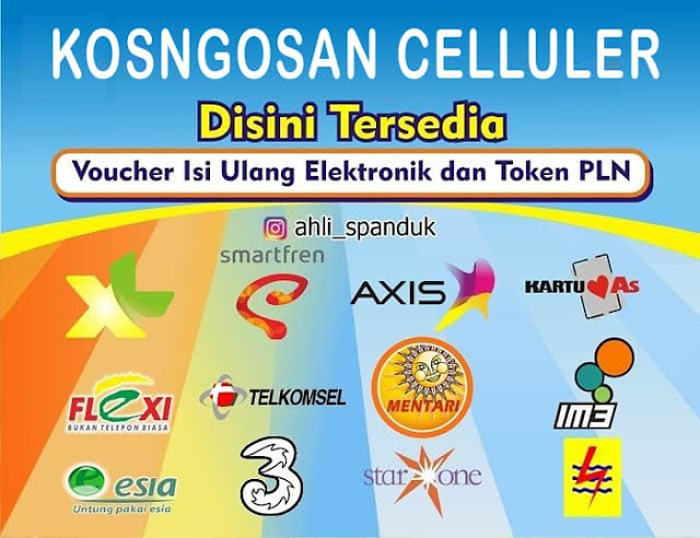 25 Desain Spanduk Jualan Pulsa yang Keren - KOSNGOSAN