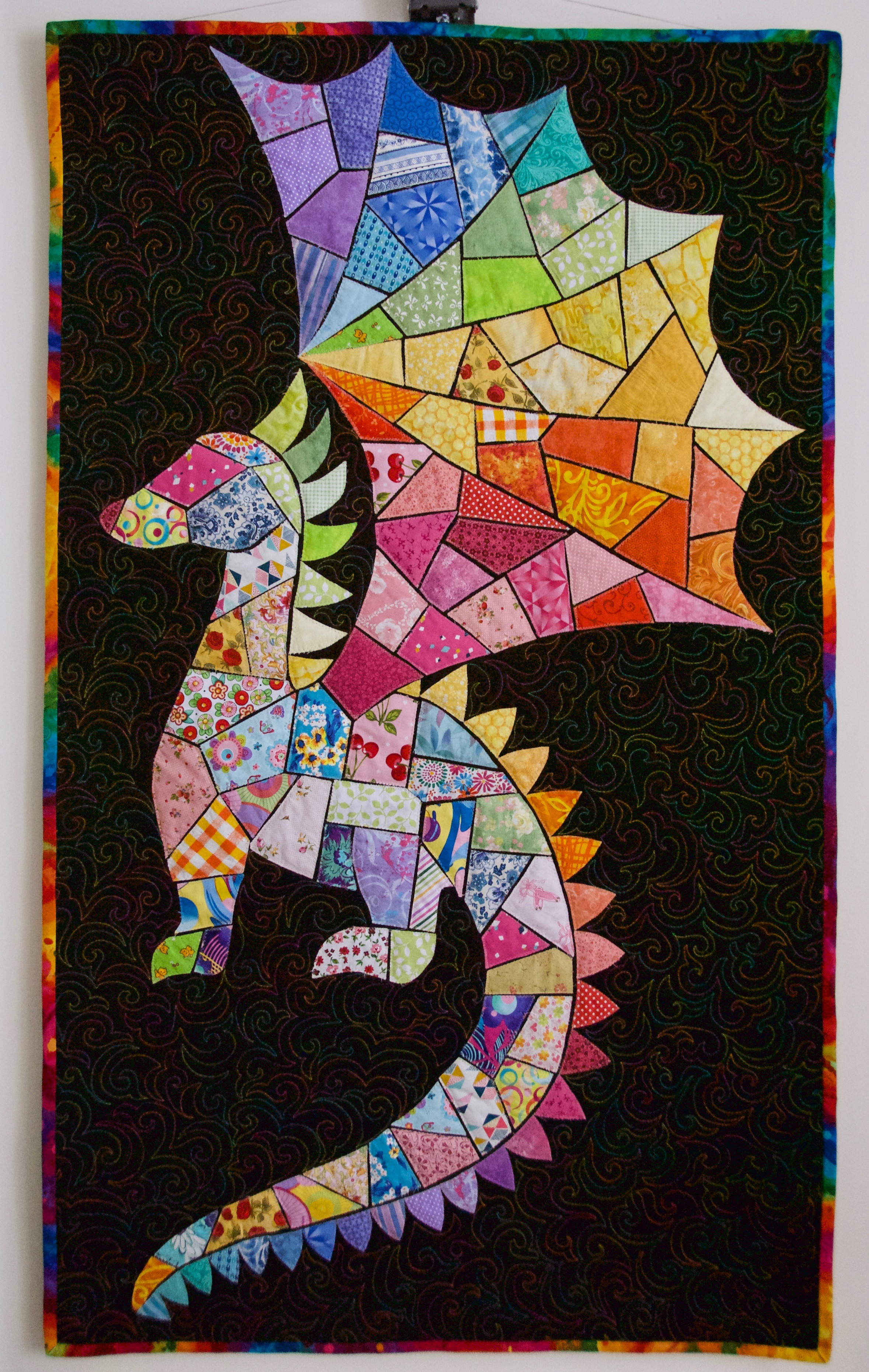 Quilt Art by Lena Pugachova: Template for Lily The Dragon