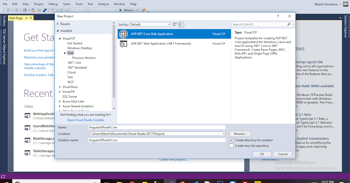 How To Create Angular App With .NET Core In Visual Studio ~ ASP.NET,MVC,SQL,Azure,DevOps,ANGULAR ...
