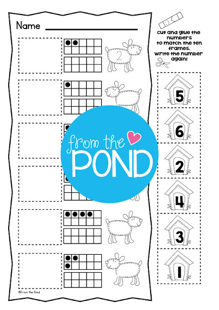 Ten Frame Worksheets | From the Pond