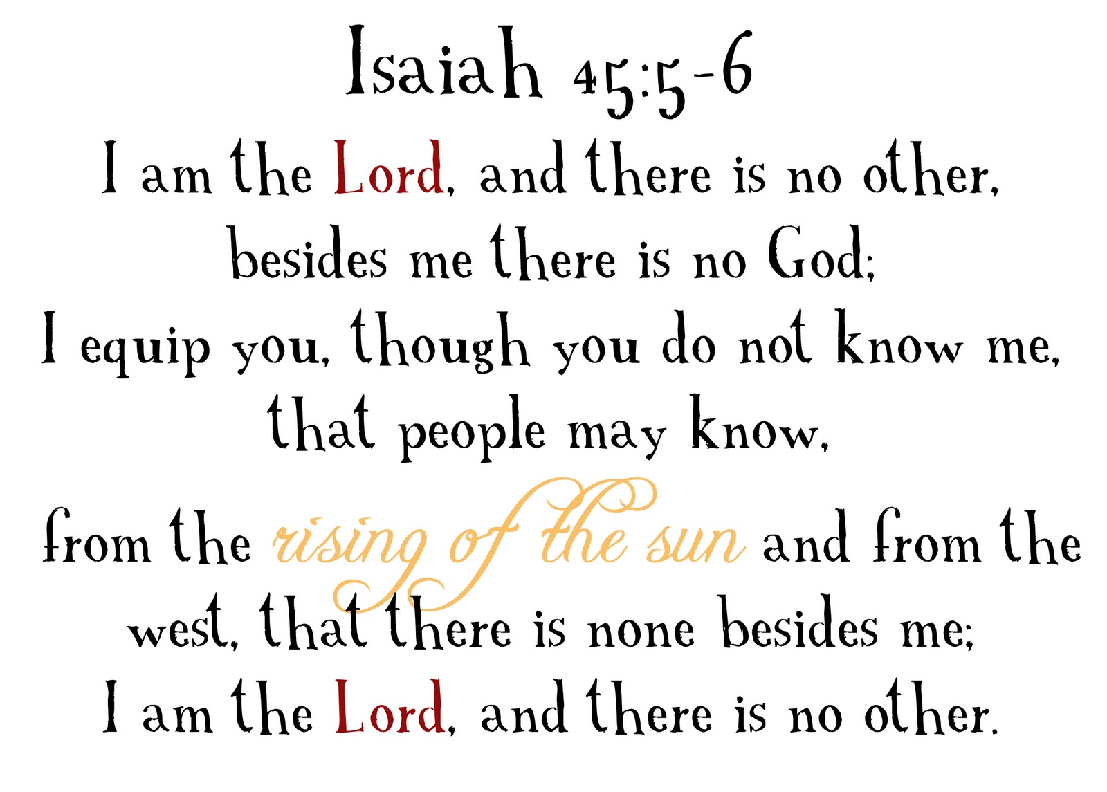 Isaiah 45 5 6 Faith Hope Love Pinterest