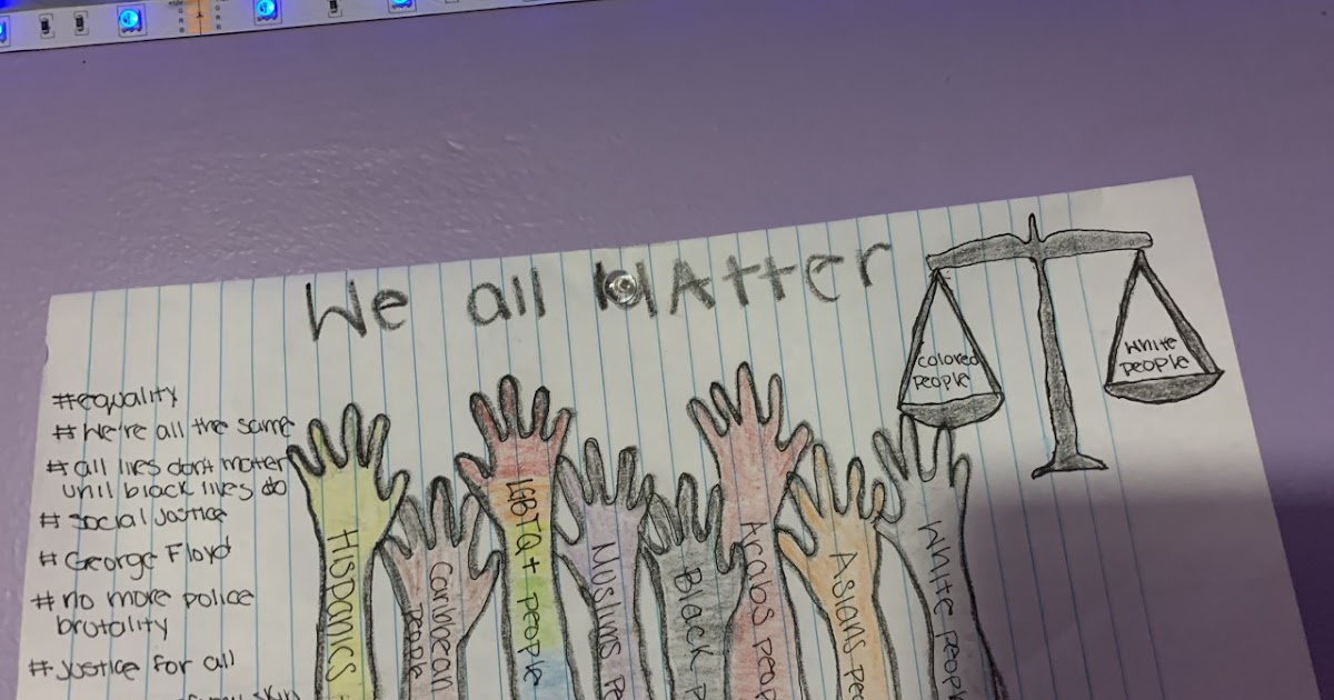 Student Quarantine Art Gallery: Social Justice Piece by Myesha J.