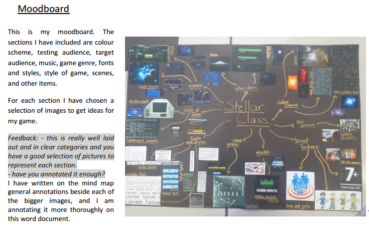 Mrs Palmer's Blog: Moodboard Annotations