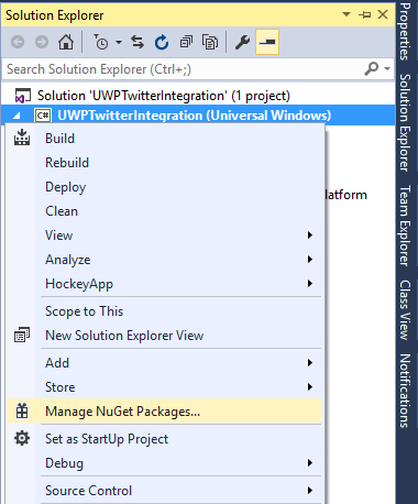 Search for " Microsoft.Toolkit.UWP.Services " to select desired ...