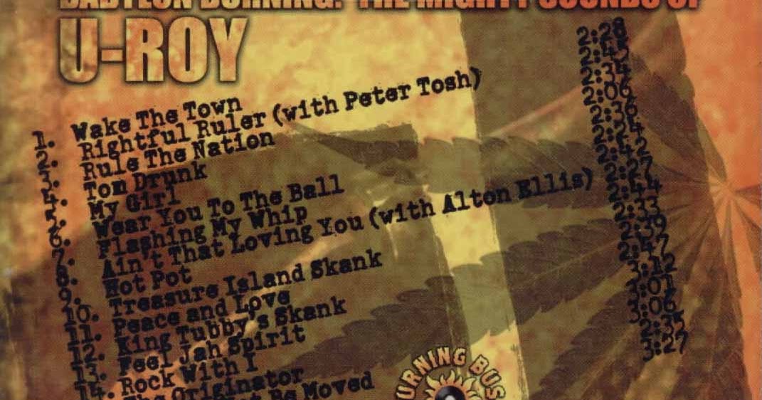 Compartilhando Reggae: U Roy - Babylon Burning The Mighty Sounds Of U ...