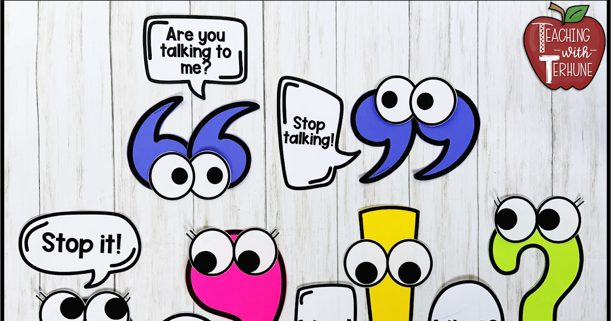 Teaching With Terhune: Punctuation Pals - Punctuation Posters