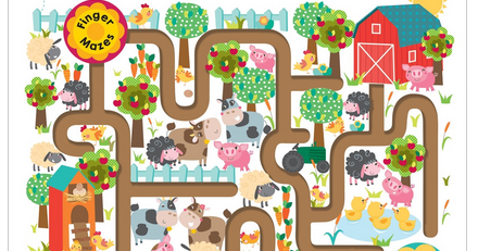 The Playful Otter: Maze Book:Follow Me Finger Mazes