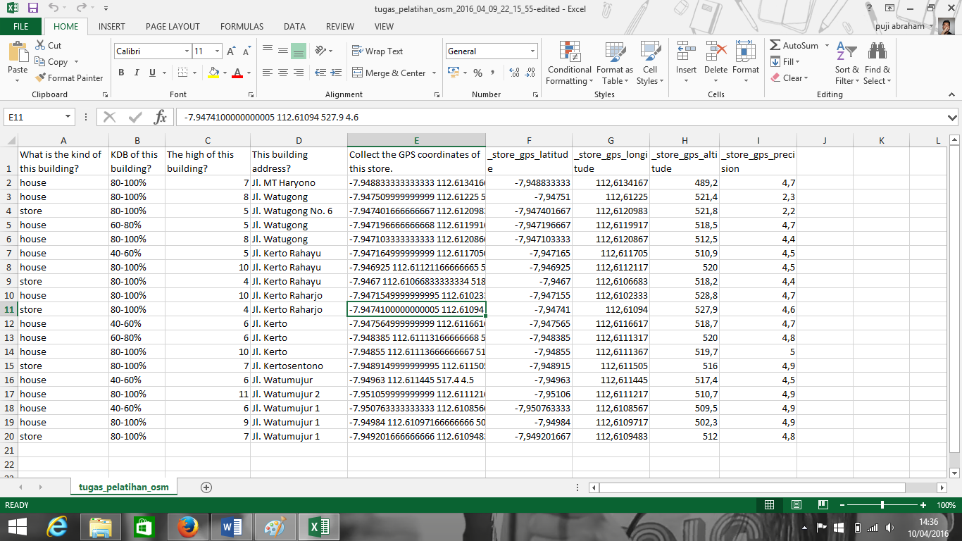 Pengalaman Pelatihan Java Open Street Map (JOSM)