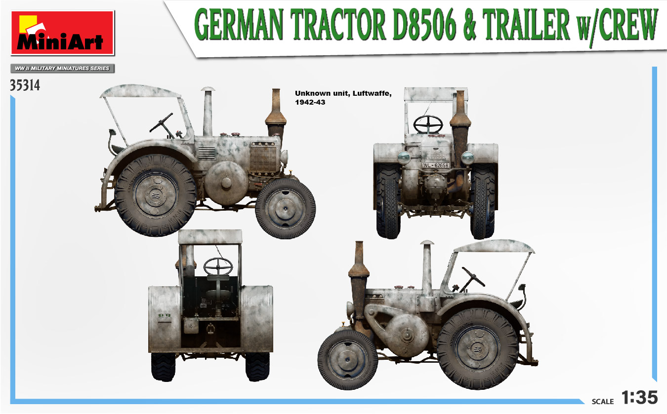 The Modelling News: MiniArt's combo boxing with German Tractor D8506 ...