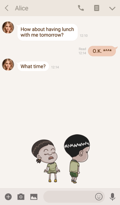 Line Creators Themes Naughty Sister