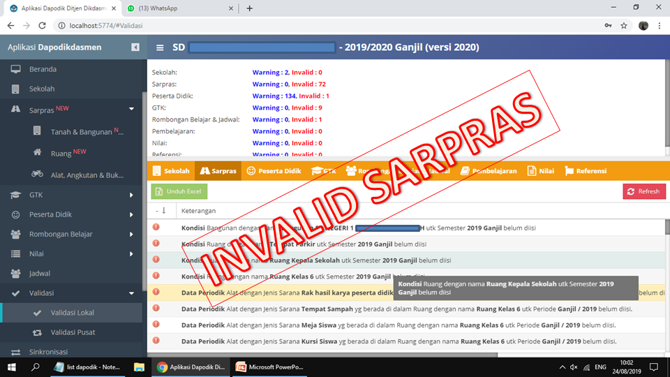 Cara Mengisi Sarpras Dapodik 2020 - Format Soal
