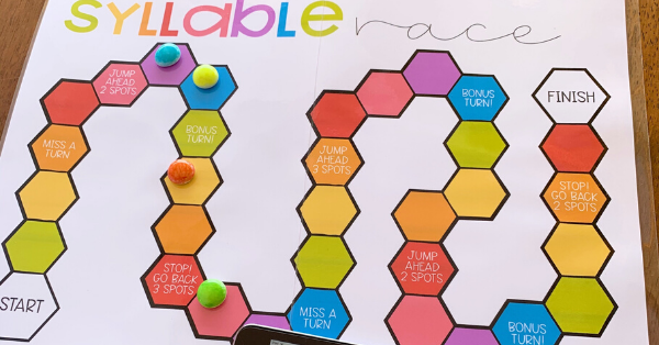 BOOM CARD SYLLABLE RACE GAME | you clever monkey