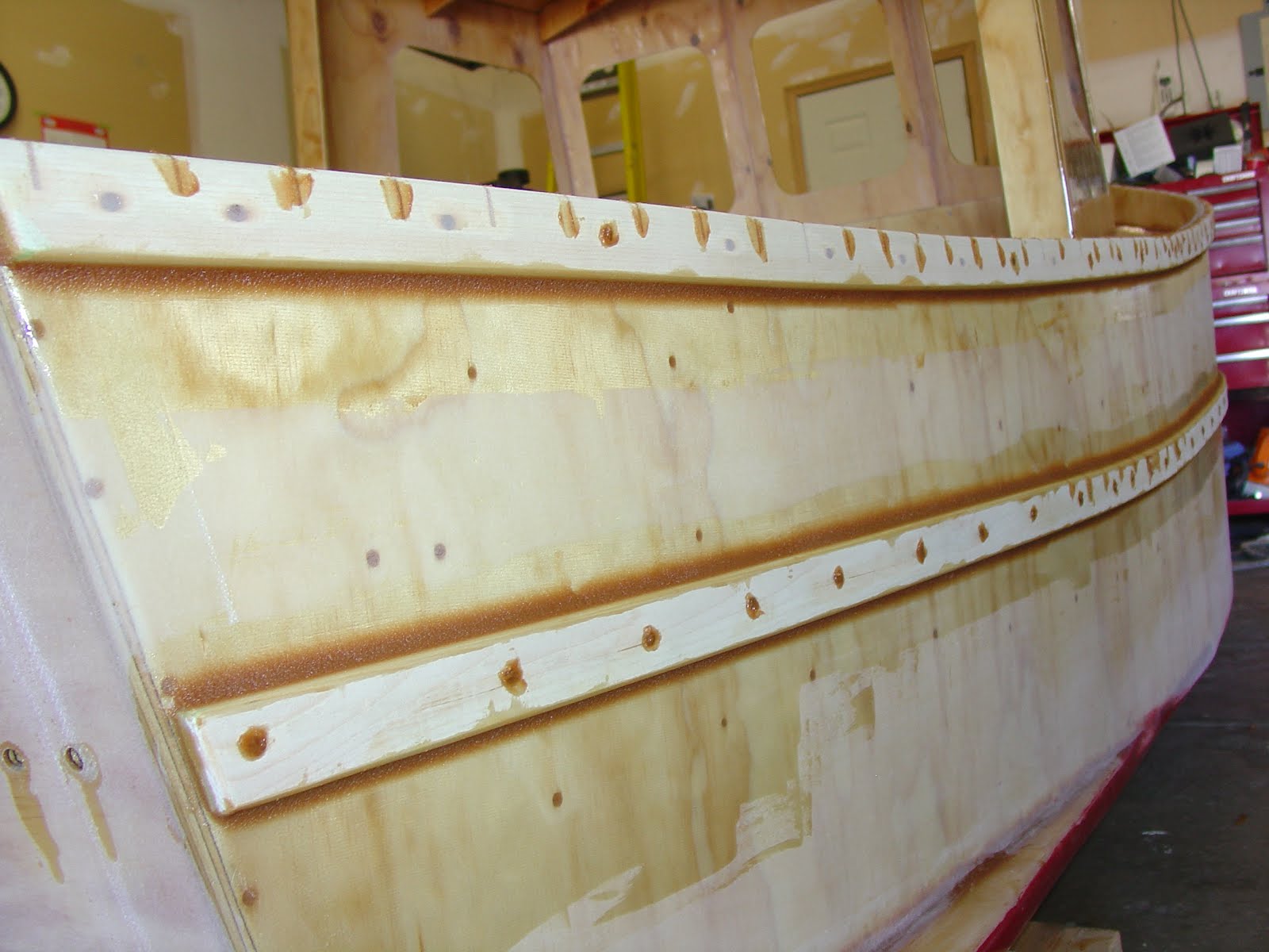 Todd's Mini-Tug Boat Building Journal: Sanded and Filled the Rub Rails ...