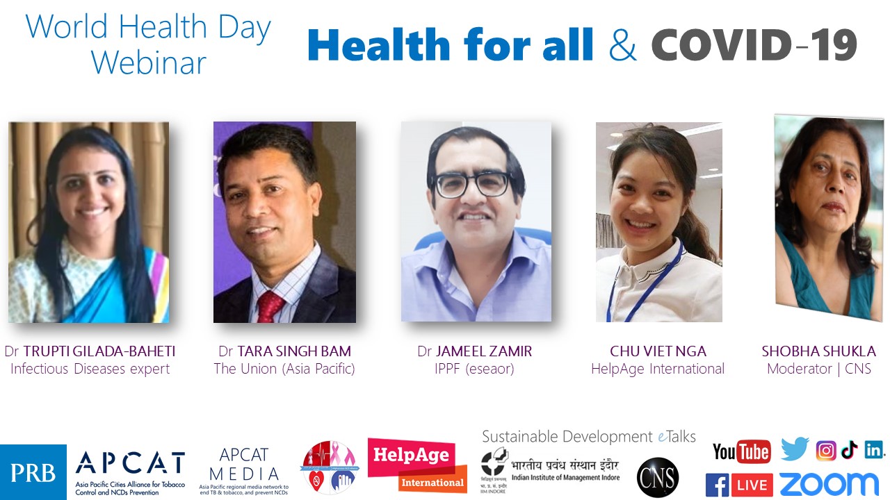 CNS: World Health Day Webinar: Health For All and corona virus disease ...