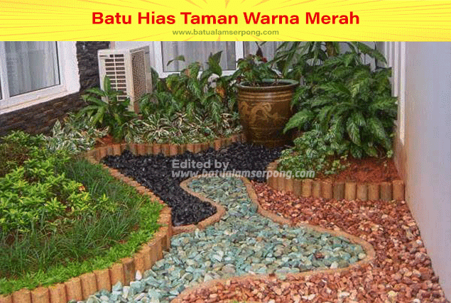 JUAL BATU HIAS TAMAN WARNA MERAH RED SINGAPORE JAKARTA - BSD - GADING ...