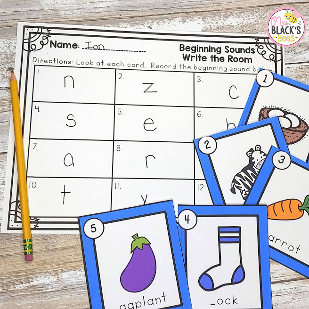 Kindergarten Write the Room Bundle | Mrs. Black's Bees