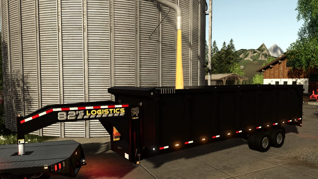 FS19 20Ft Gooseneck Tipper Trailer 1.0 - FS 19 & 22 USA Mods Collection