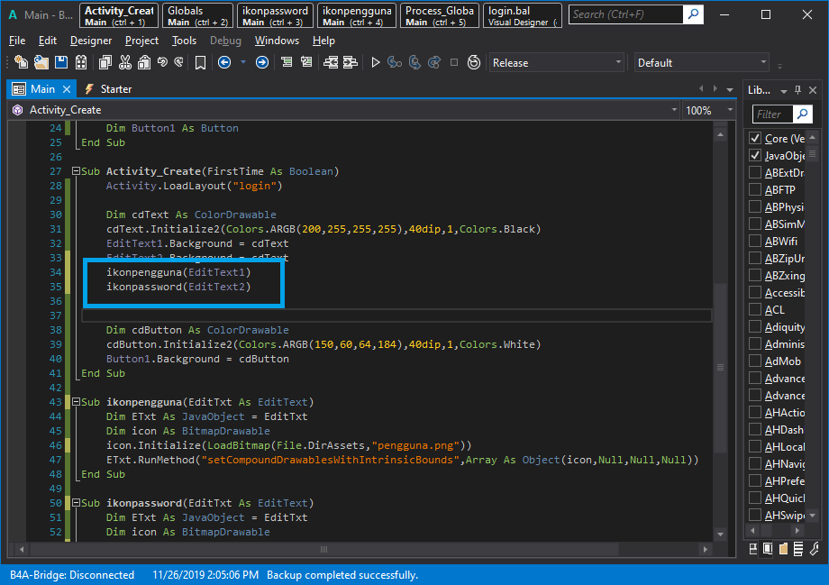 Indonesia Basic4Android Tutorial.: IKON DI EDITTEXT LOGIN