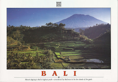 A Journey of Postcards: A mountain from Bali, Indonesia