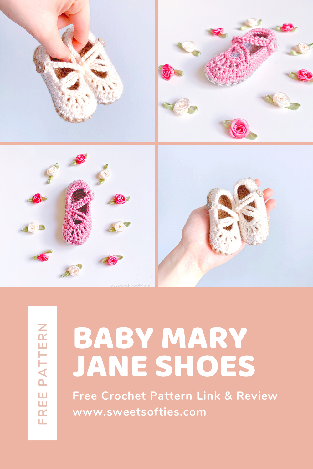 Double-Strapped Baby Mary Janes (Free Crochet Pattern) - Sweet Softies