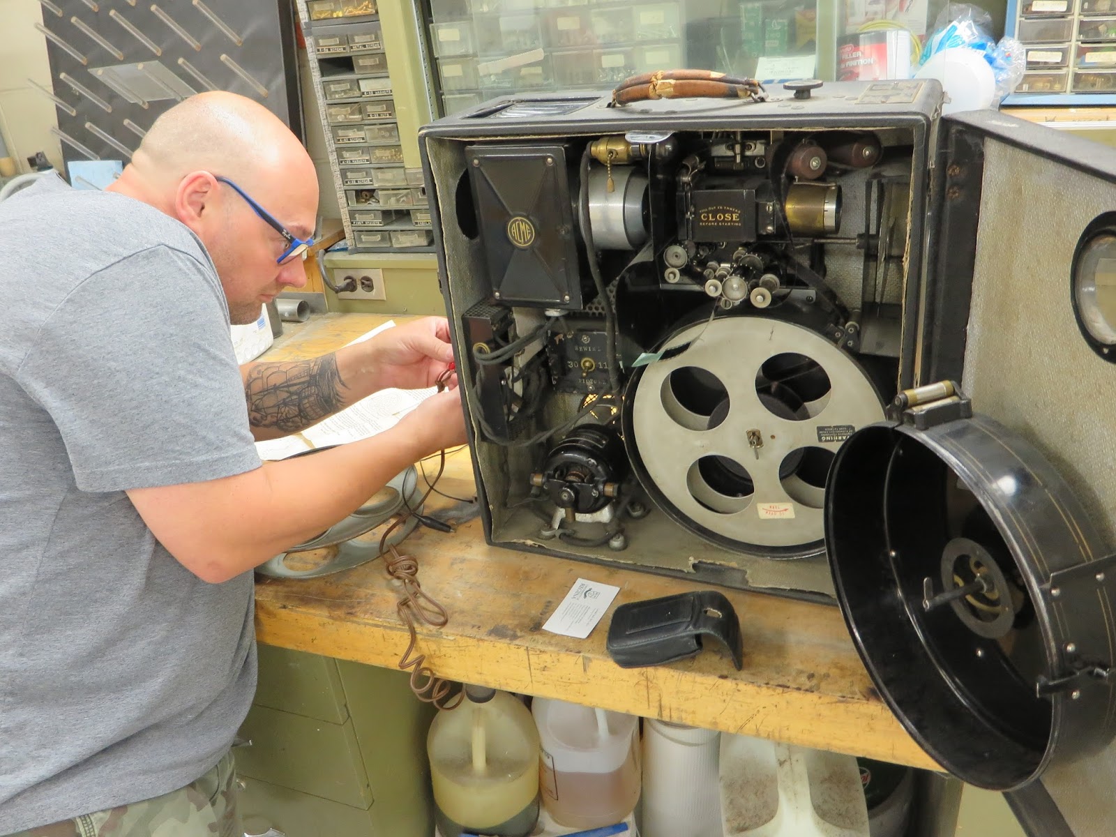 Gerald Saul: 35mm projector close to working
