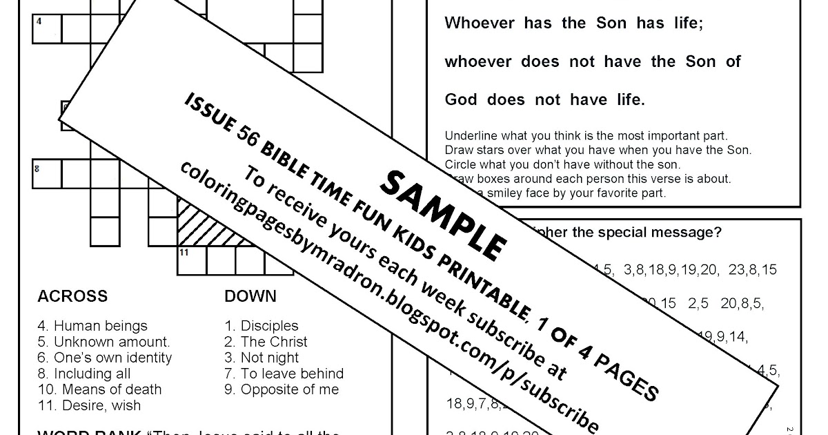 Coloring Pages for Kids by Mr. Adron: Free 1 Peter 5:6-7 Word Search ...