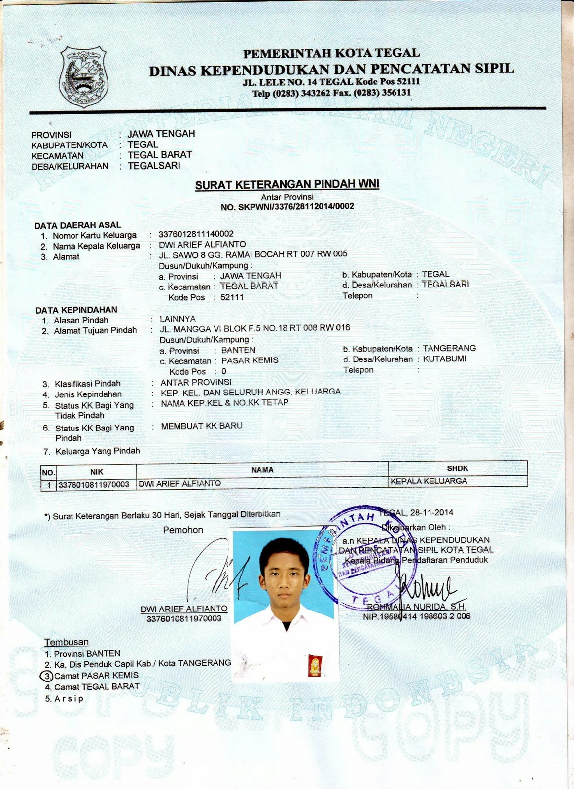 PELTI JAWA TENGAH: surat mutasi atas nama dwi arief alfianto PELTI JAWA TENGAH: surat mutasi atas nama dwi arief alfianto