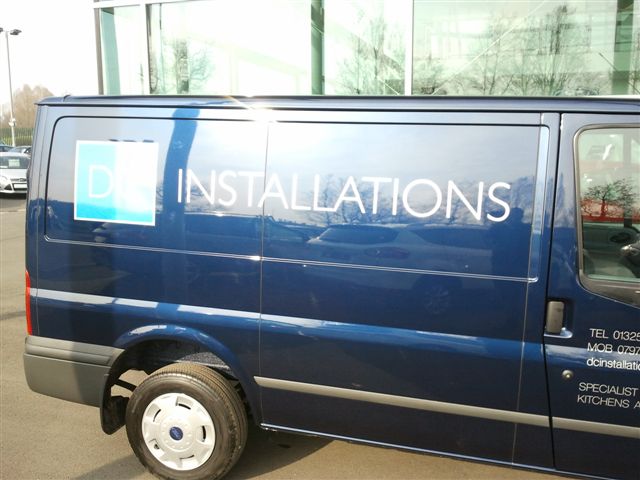 The Green I Signs Blog: Ink Blue Transit van graphics for DC ...