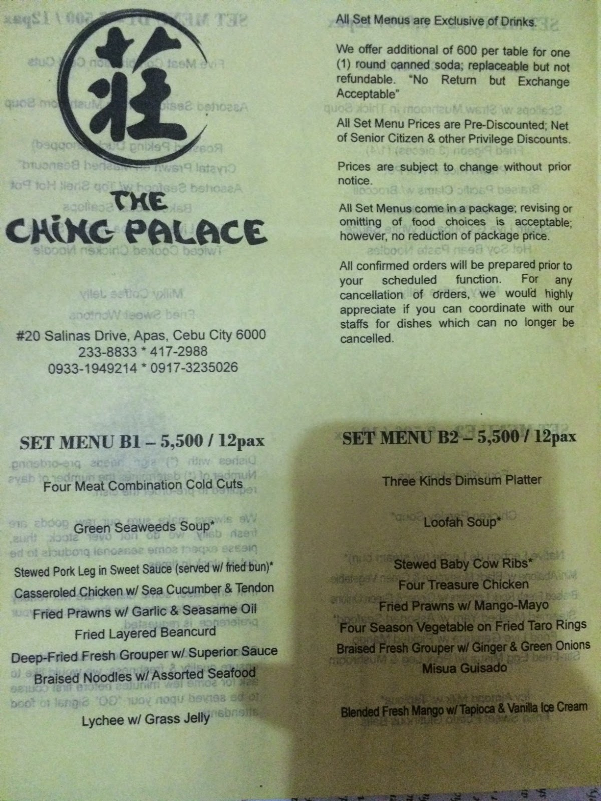 Cebuana MaMa: Ching Palace Package
