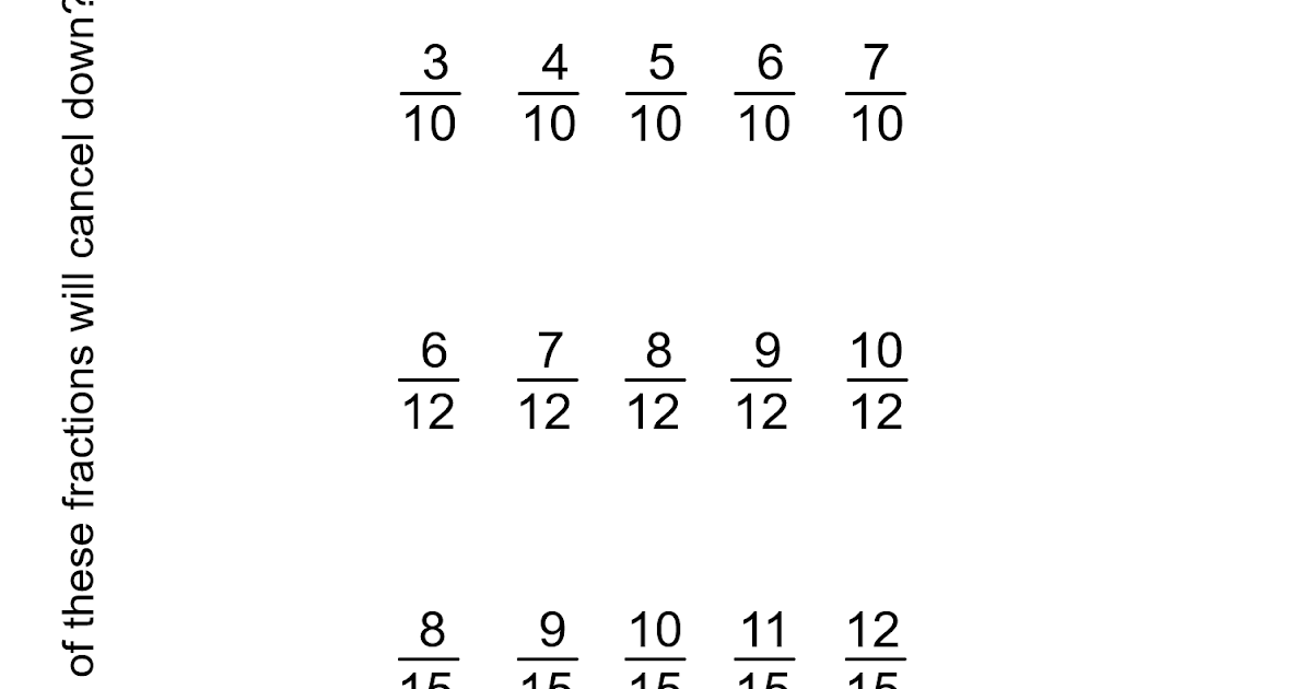 MEDIAN Don Steward mathematics teaching: fraction cancelling