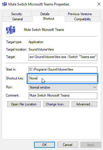 Shortcuts to mute an App e.g. Microsoft Teams incl. Audio Devices ...