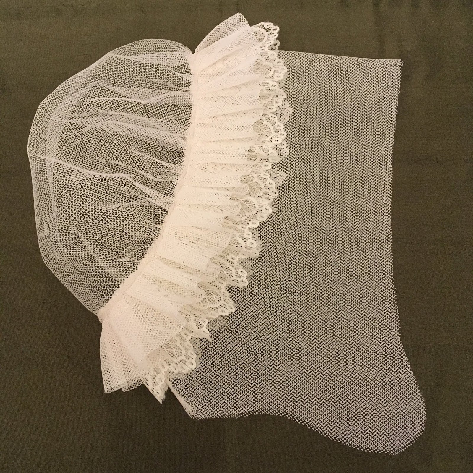 The Sewphisticate: 1830s Cap of Lace, Net & Ribbon