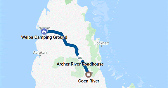 The Roaming 5: Aug 19 - 28 (Day 201 - 210) - Weipa to Coen, staying at Coen