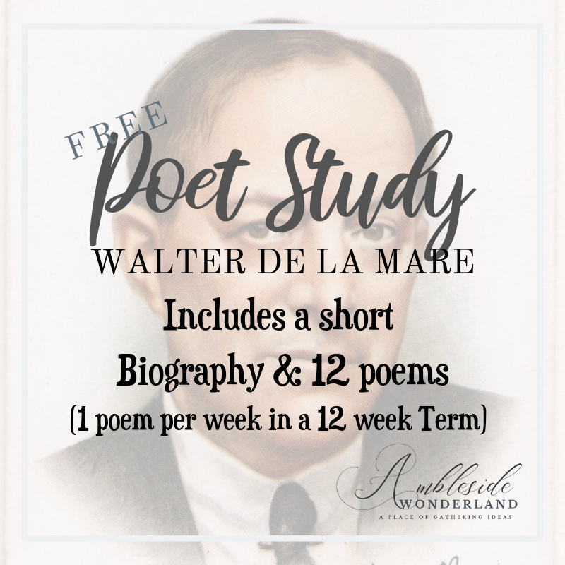 Poet Study - Walter de la Mare | Ambleside Wonderland