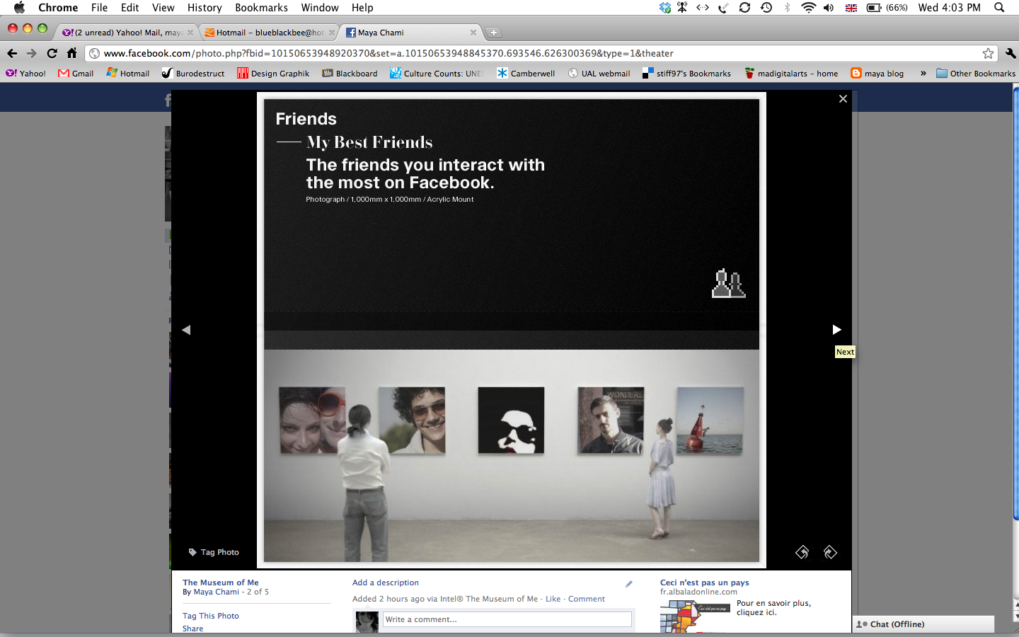 MAYA CHAMI - MA DIGITAL ARTS: Intel Museum of Me