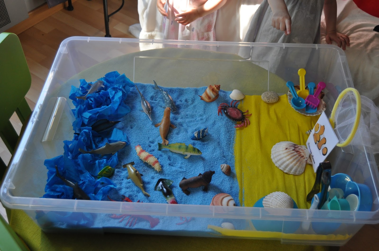 lespetitsboutsdemel: bac sensoriel la plage