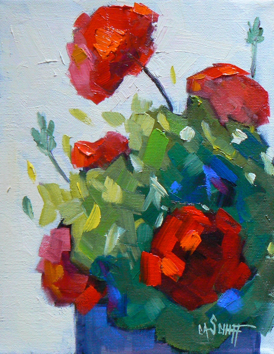 Still Life Artists International: Flower Painting, "Geranium Joy" by ...