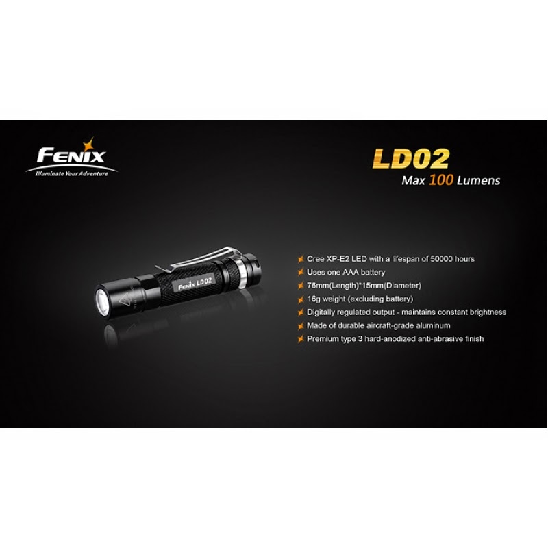 Sun Flashlight จำหน่าย ไฟฉายประสิทธิภาพสูง: ไฟฉาย Fenix LD02