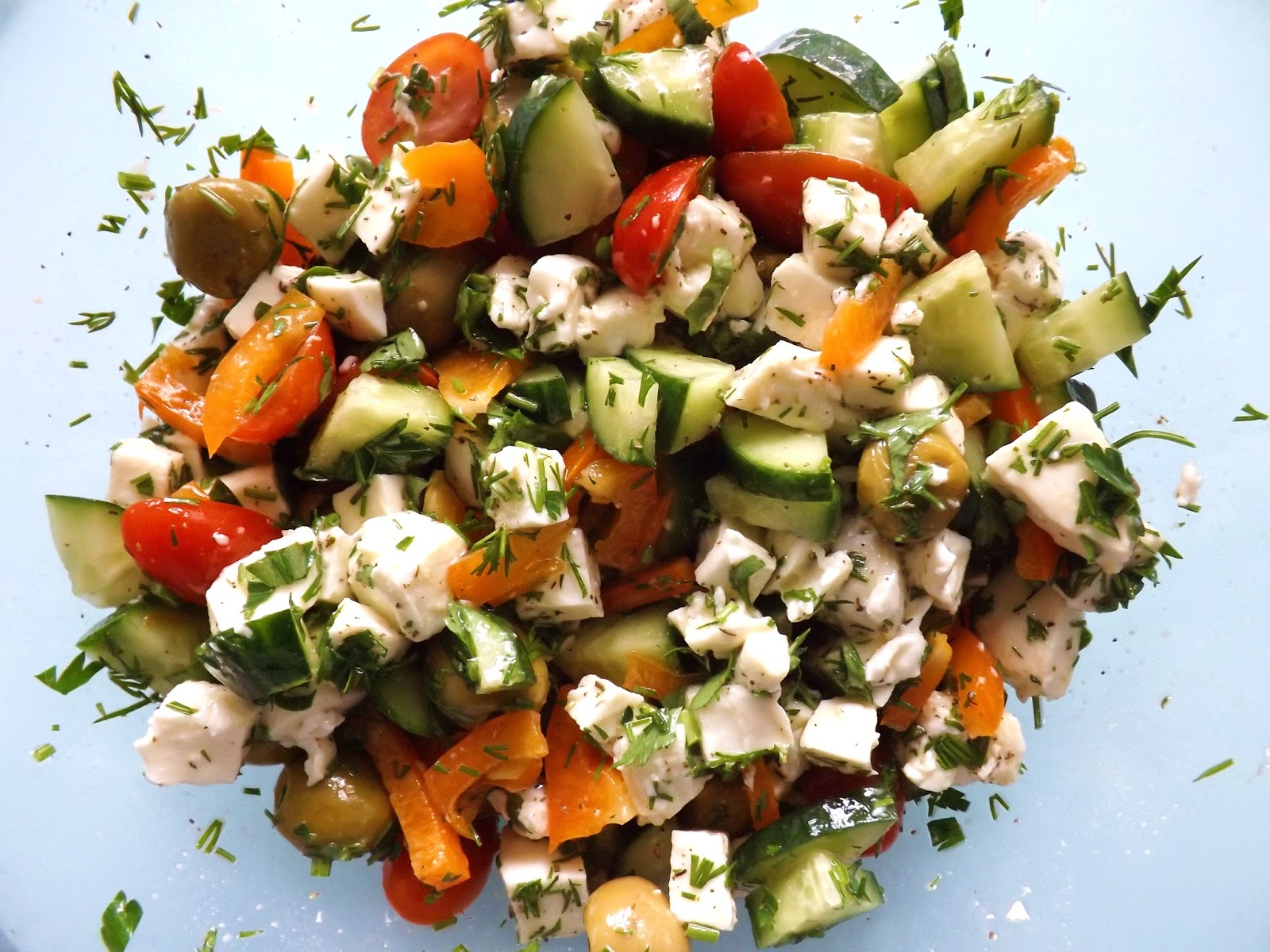 Tasty Low Carb Recipes: Mediterranean salad, low carb side dish Tasty Low Carb Recipes: Mediterranean salad, low carb side dish