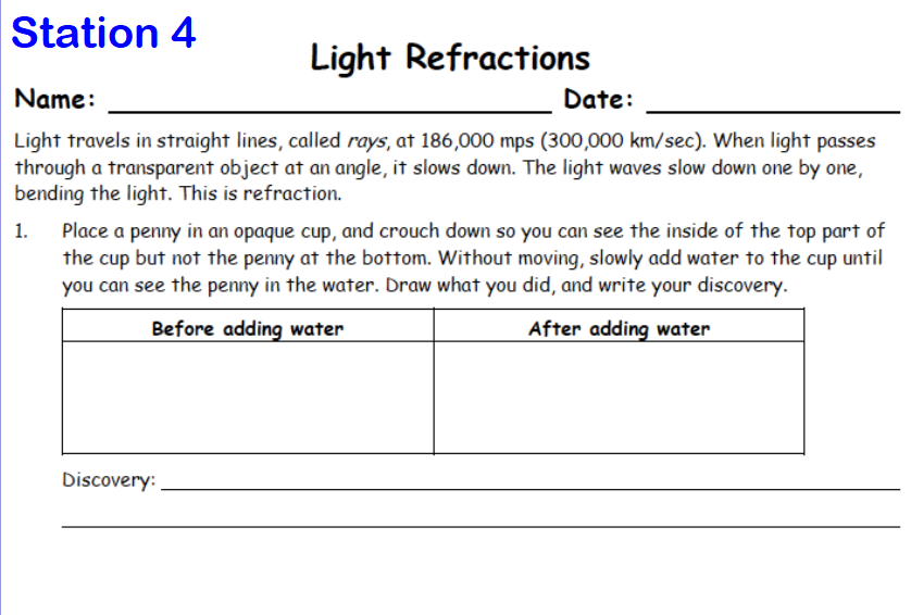 Mr. Nicholson's Fifth Grade Class: Science Classwork Quarter 3