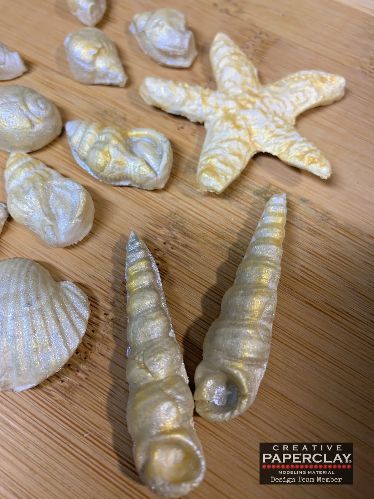 Creative Paperclay® air dry modeling material: Seaside Shells with ...