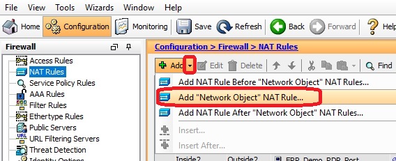 Knowledge Area: Cisco ASA Port Forwarding Outside to Inside ASDM