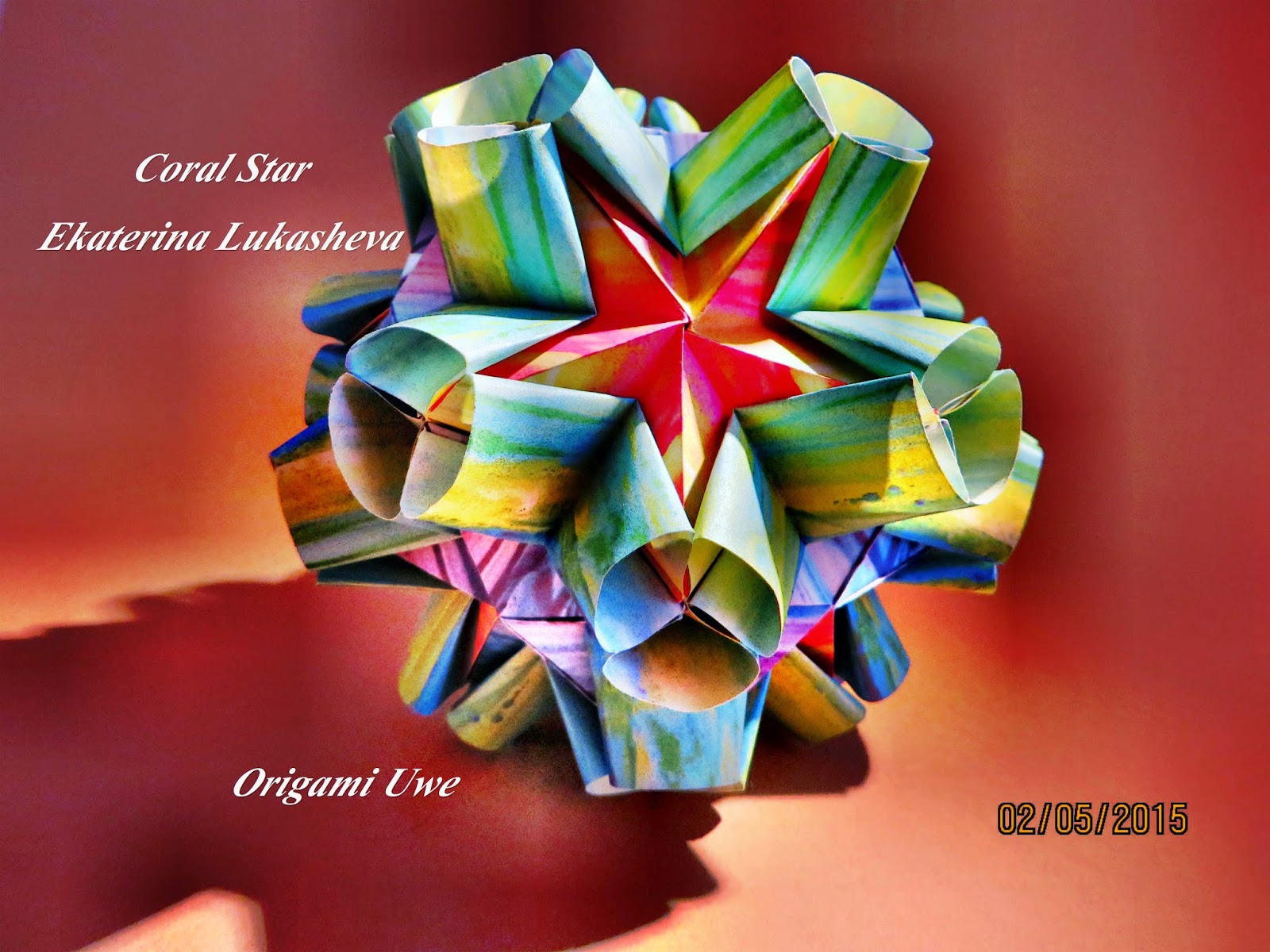 Origami, Fleurogami und Sterne : Coral Star